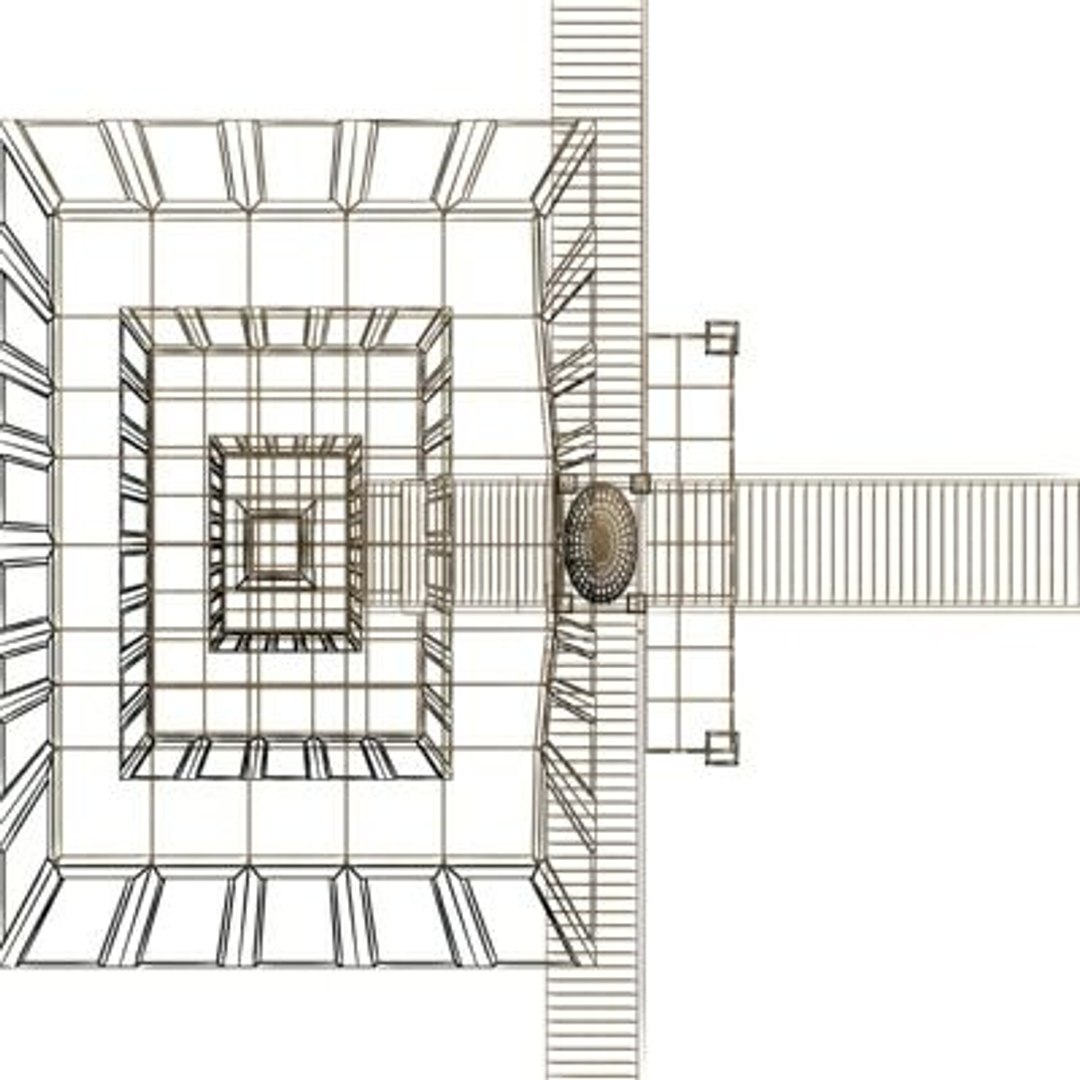 ancient structure zigurat 3d model