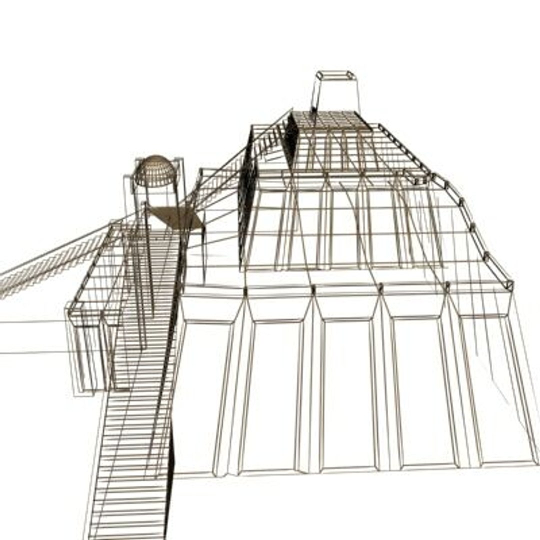 ancient structure zigurat 3d model