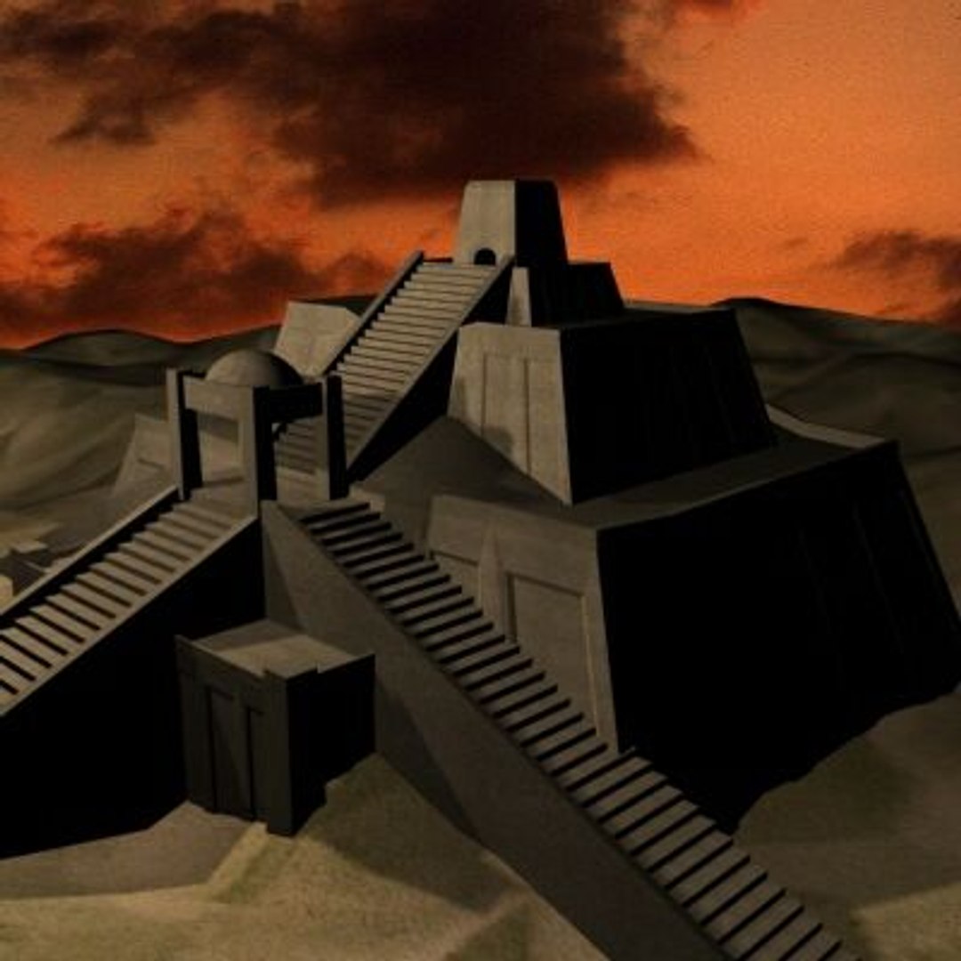 ancient structure zigurat 3d model