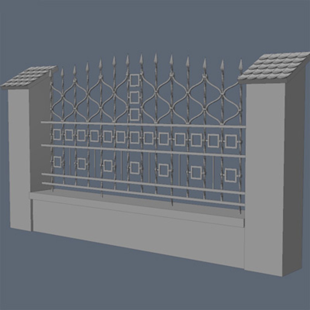3ds max fence exterior visualization