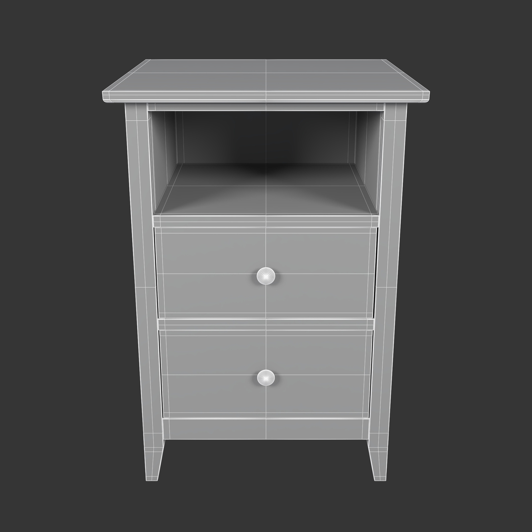 Wooden Bedside Table model - TurboSquid 1893730