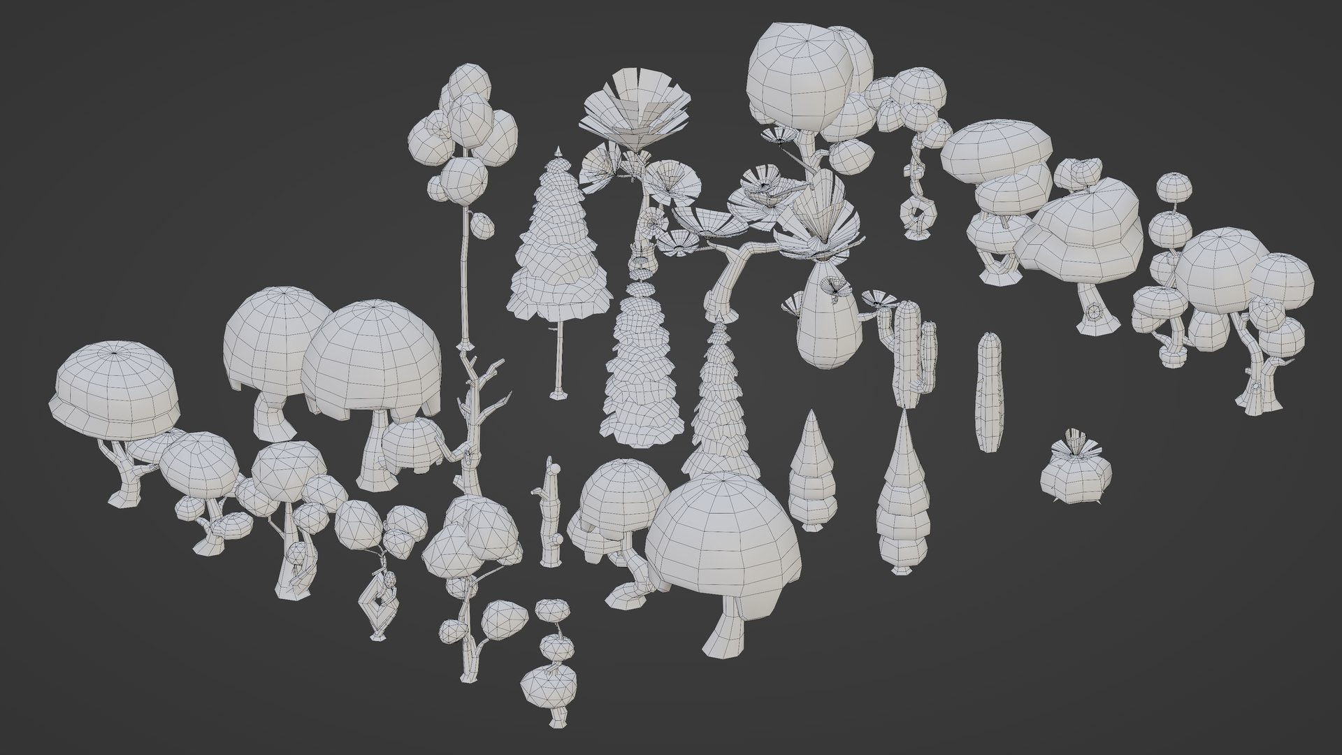 Stylized Tree Asset Collection Model - TurboSquid 2018595