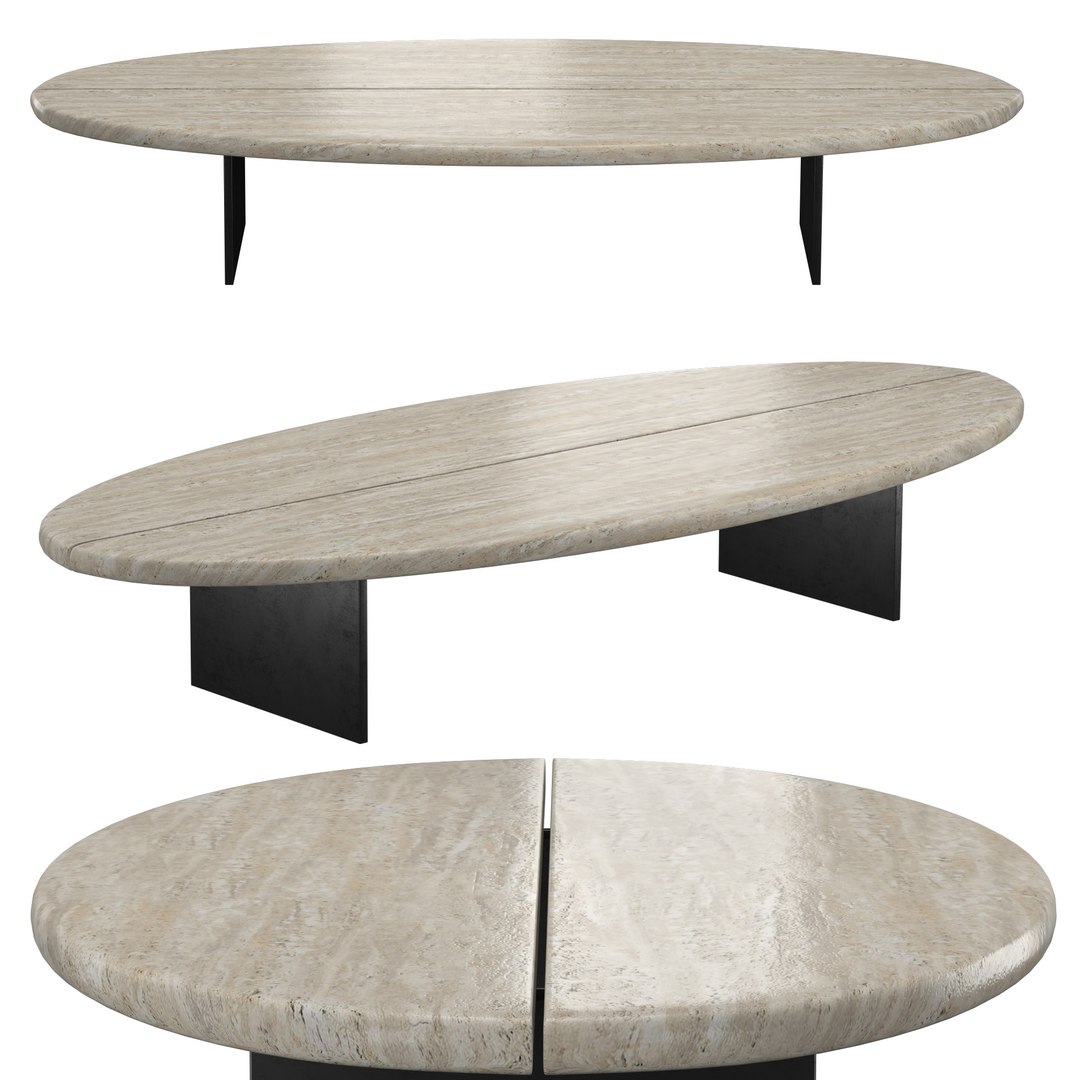 3D Model WHITE PEBBLE COFFEE TABLE - TurboSquid 2217412