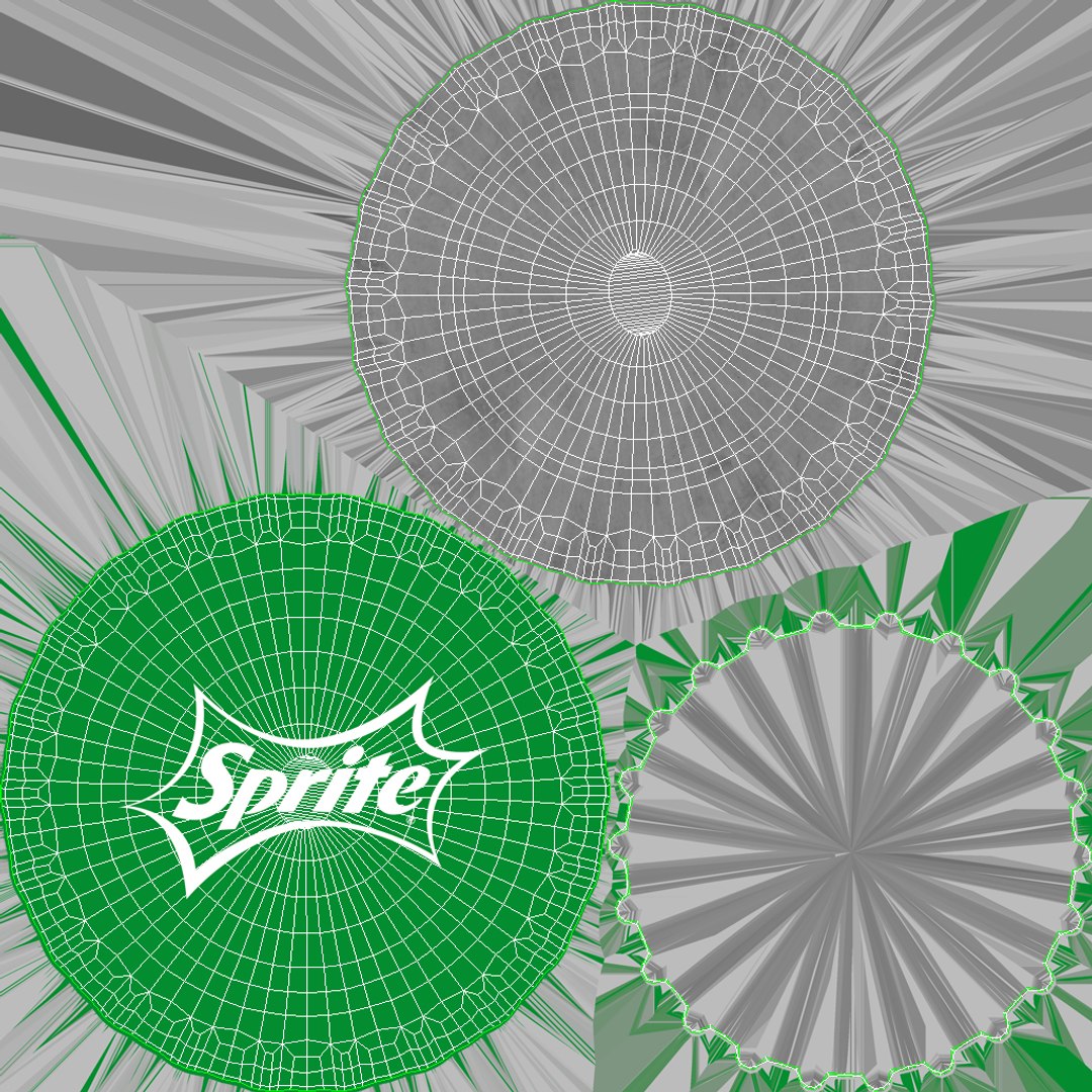 Sprite Bottle Cap 3D Model - TurboSquid 2196296