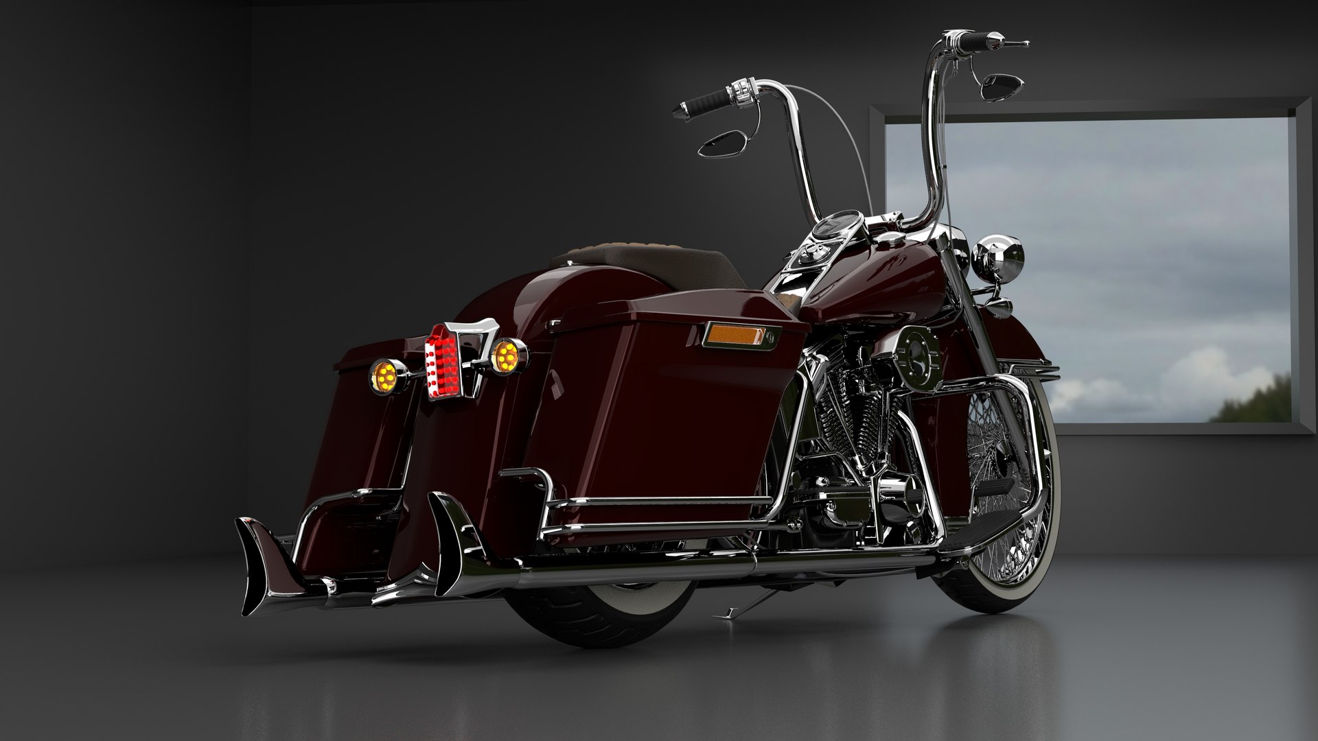 Custom Bagger Softail 3D Model - TurboSquid 1855640