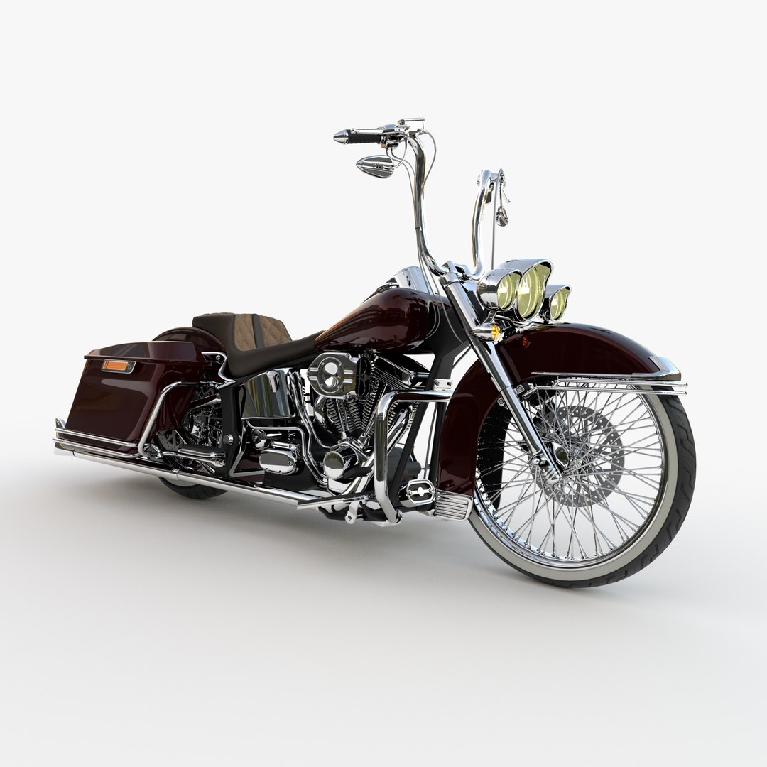 Custom Bagger Softail 3D model - TurboSquid 1855640
