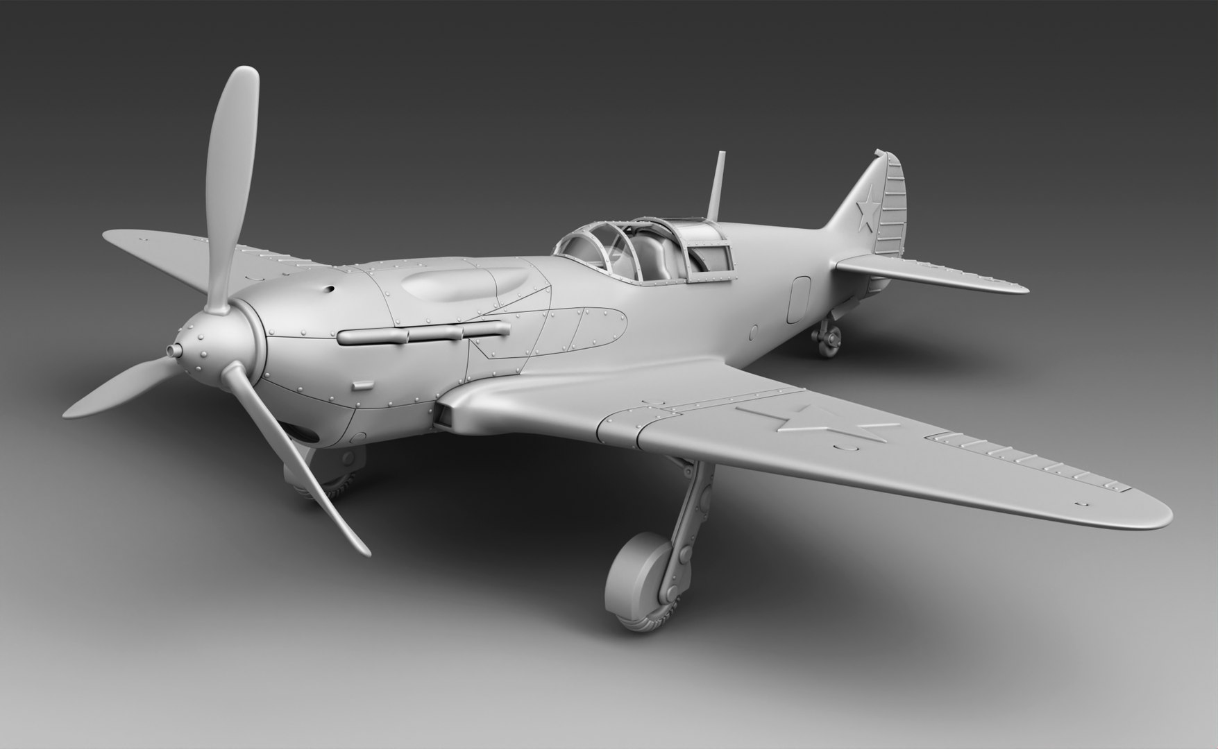 Soviet plane Lagg-33D模型 - TurboSquid 1952263