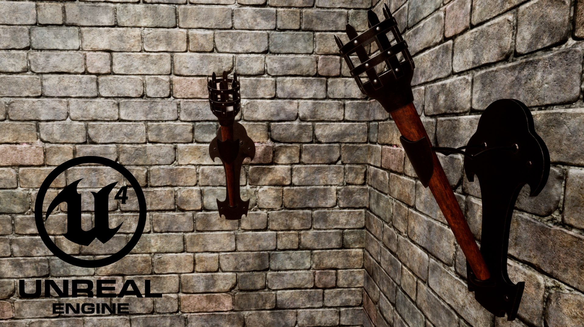3D Wall Torch - TurboSquid 1977218