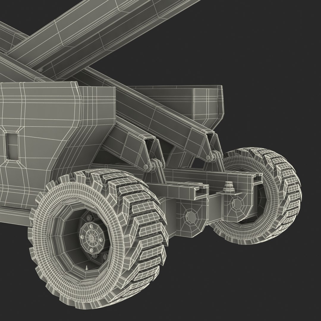 3d Engine Powered Scissor Lift Model