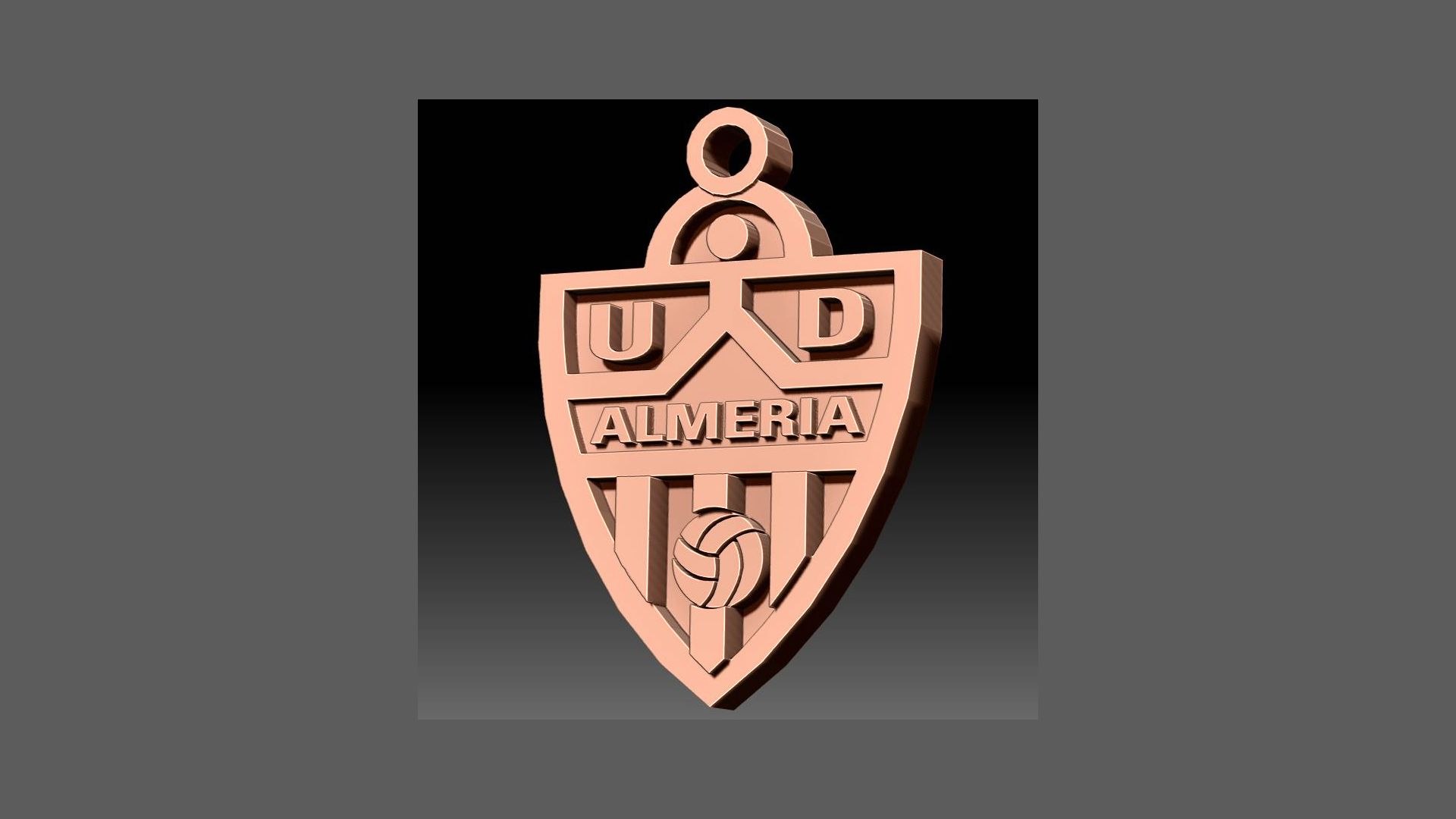 Almeria Logo Team Printable And Renderable Keychan 3D Model ...