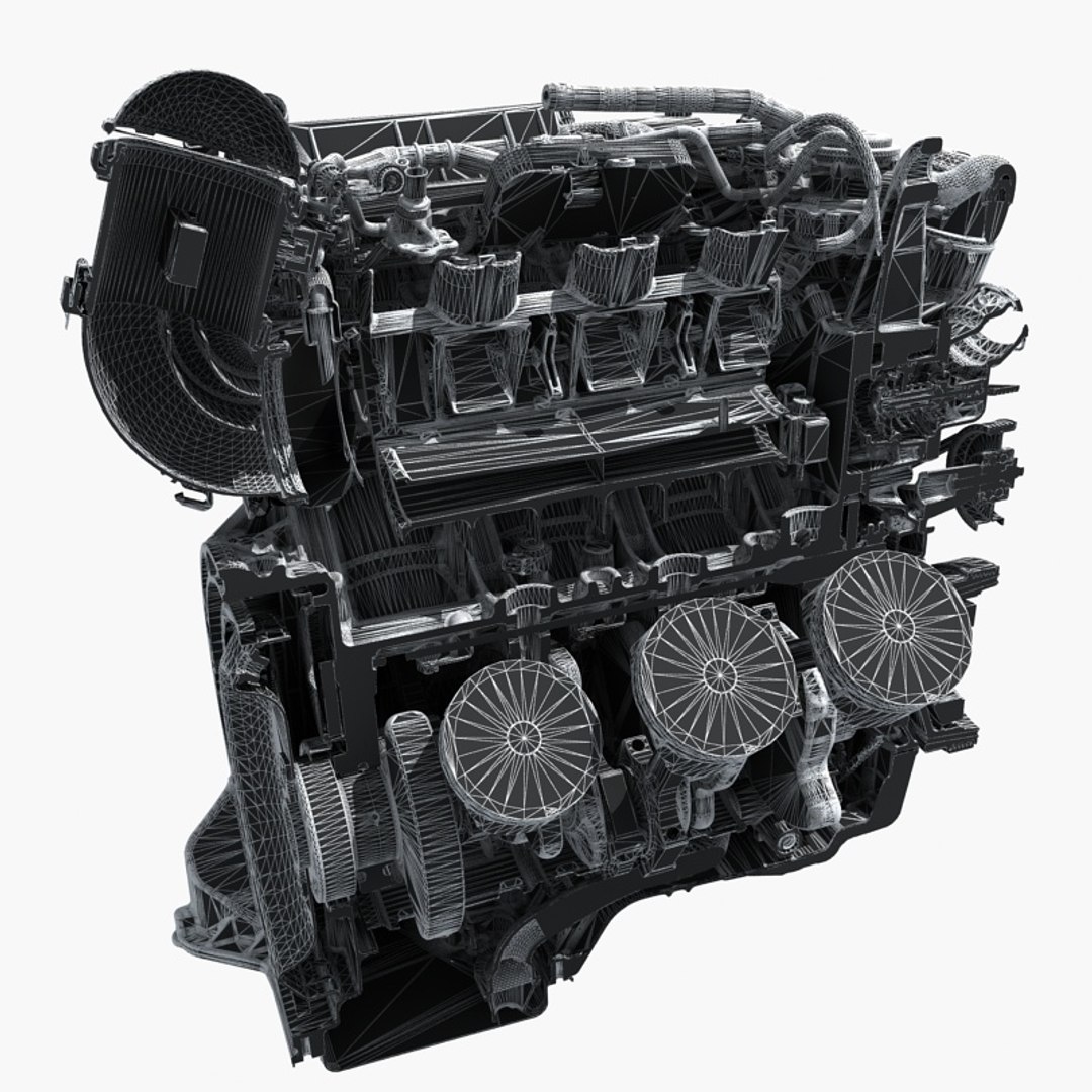 Engine V6 Cutaway Model - TurboSquid 1577122