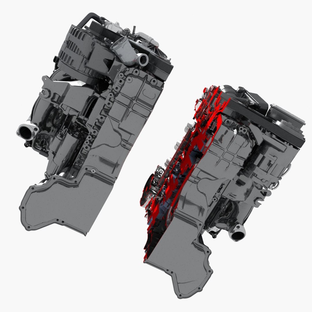 Engine V6 Cutaway Model - TurboSquid 1577122