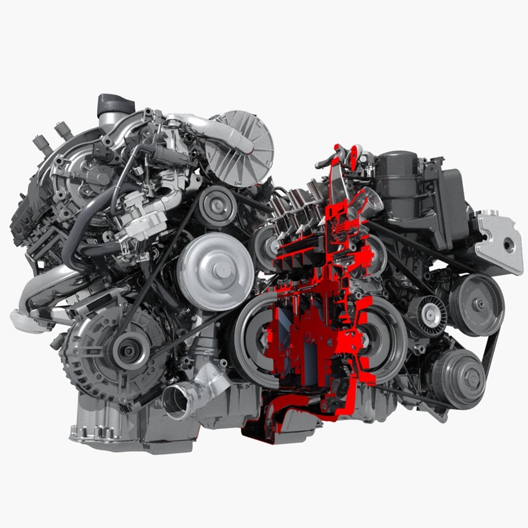 Engine V6 Cutaway Model - TurboSquid 1577122