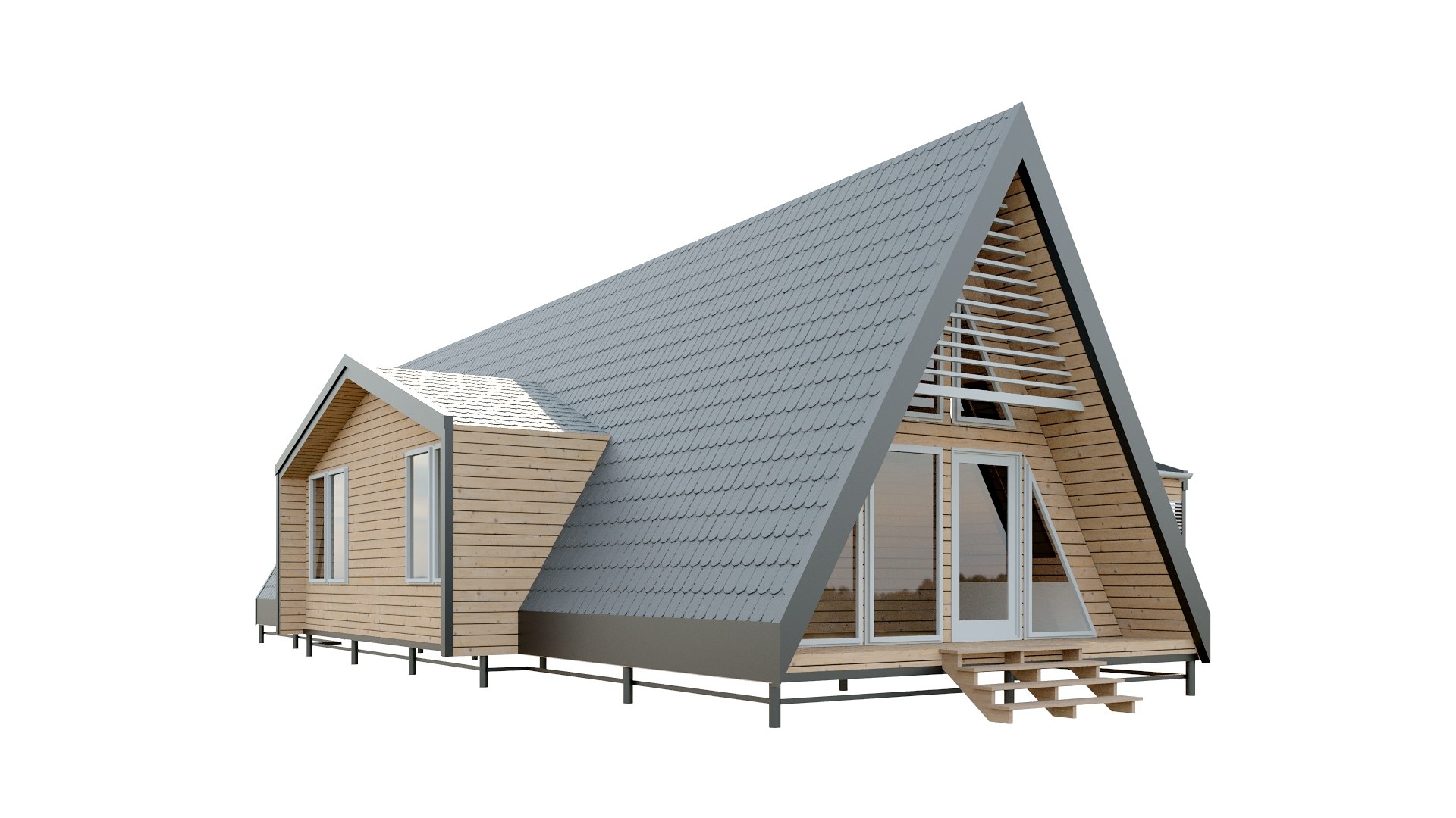 3D Modular A-Frame House - TurboSquid 1880768