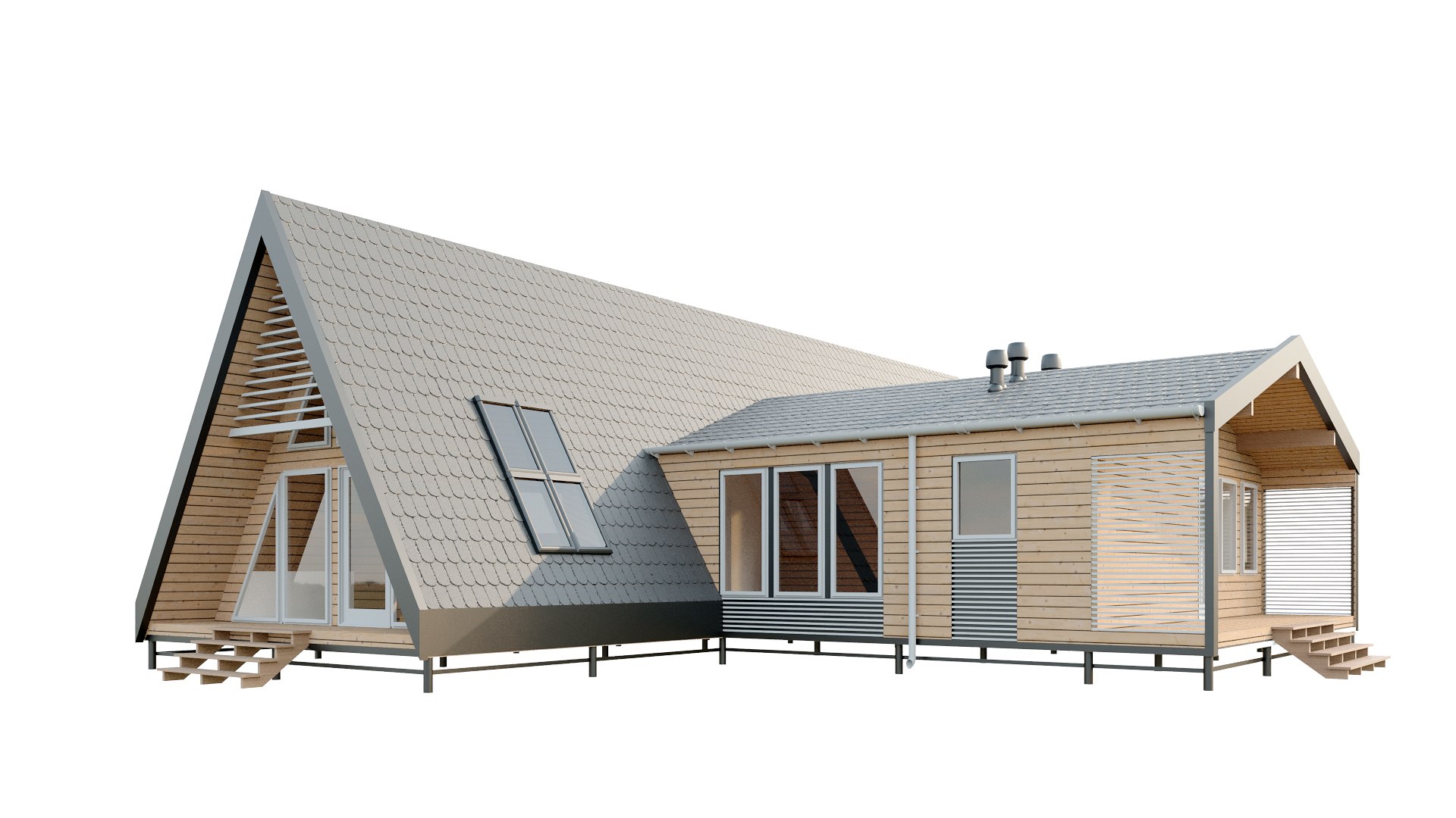 3D Modular A-Frame House - TurboSquid 1880768