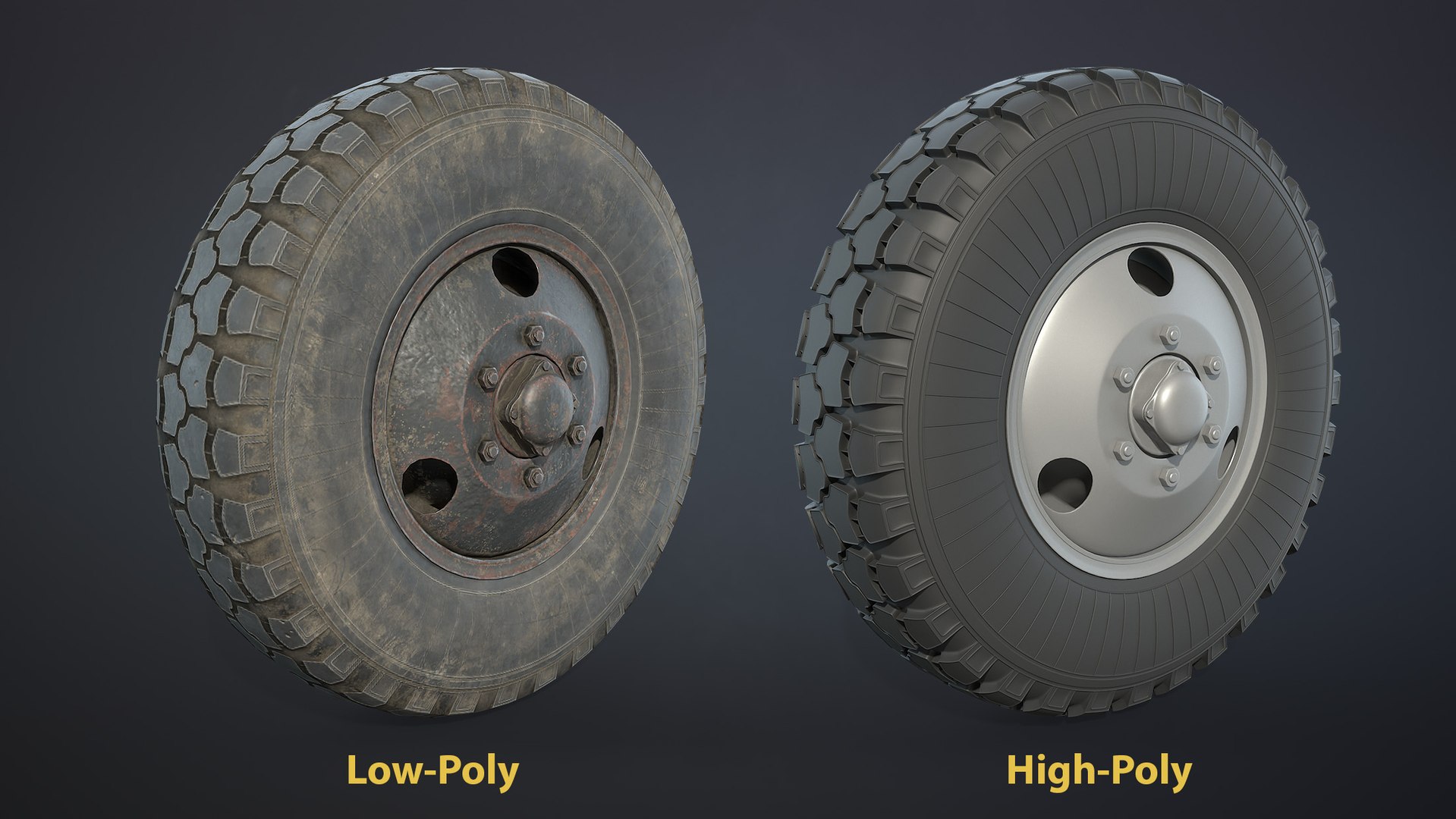 Truck And Bus Wheels Set 3D - TurboSquid 1880853