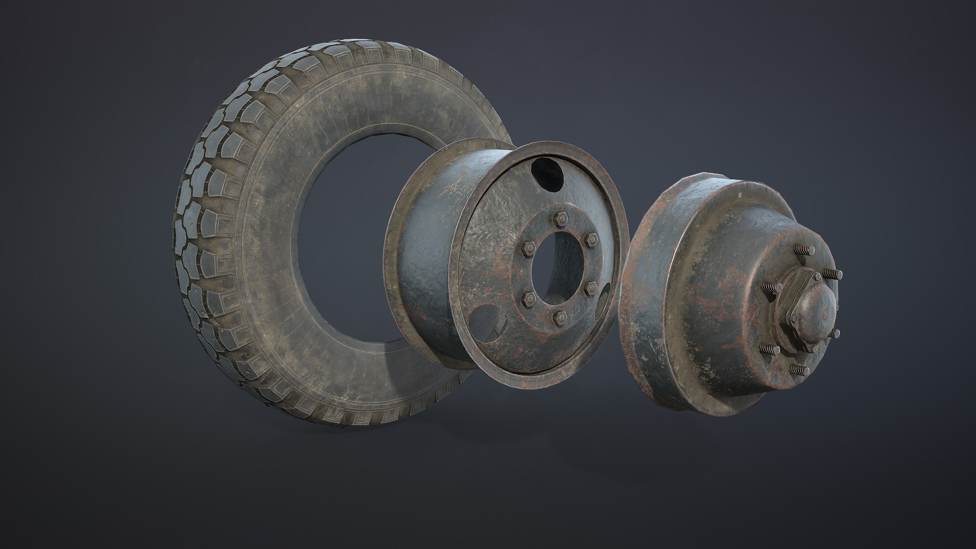 Truck And Bus Wheels Set 3D - TurboSquid 1880853