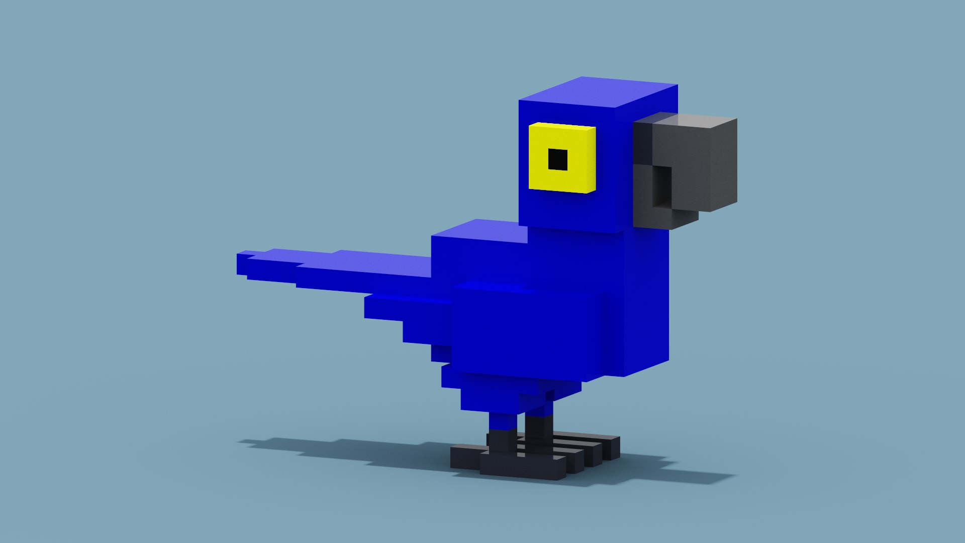 Voxel Blue Parrot Model - TurboSquid 1992480