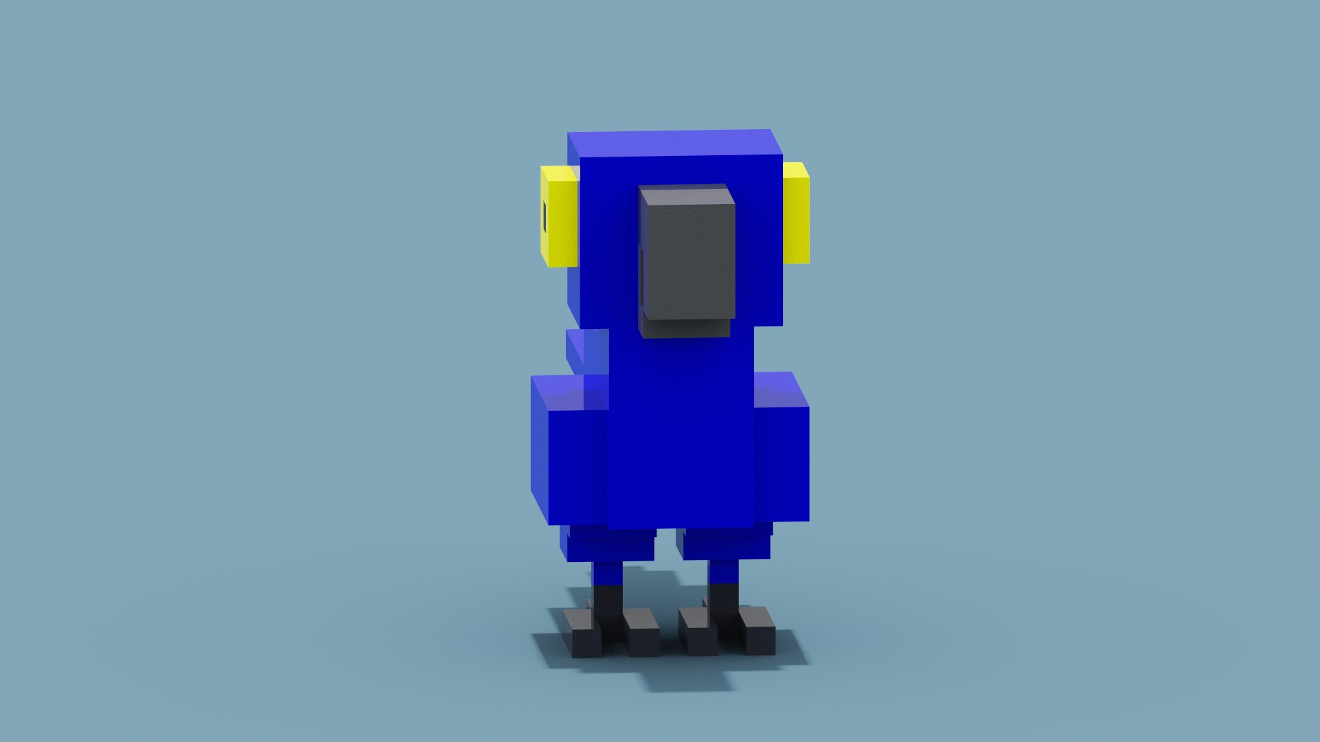 Voxel Blue Parrot Model - TurboSquid 1992480