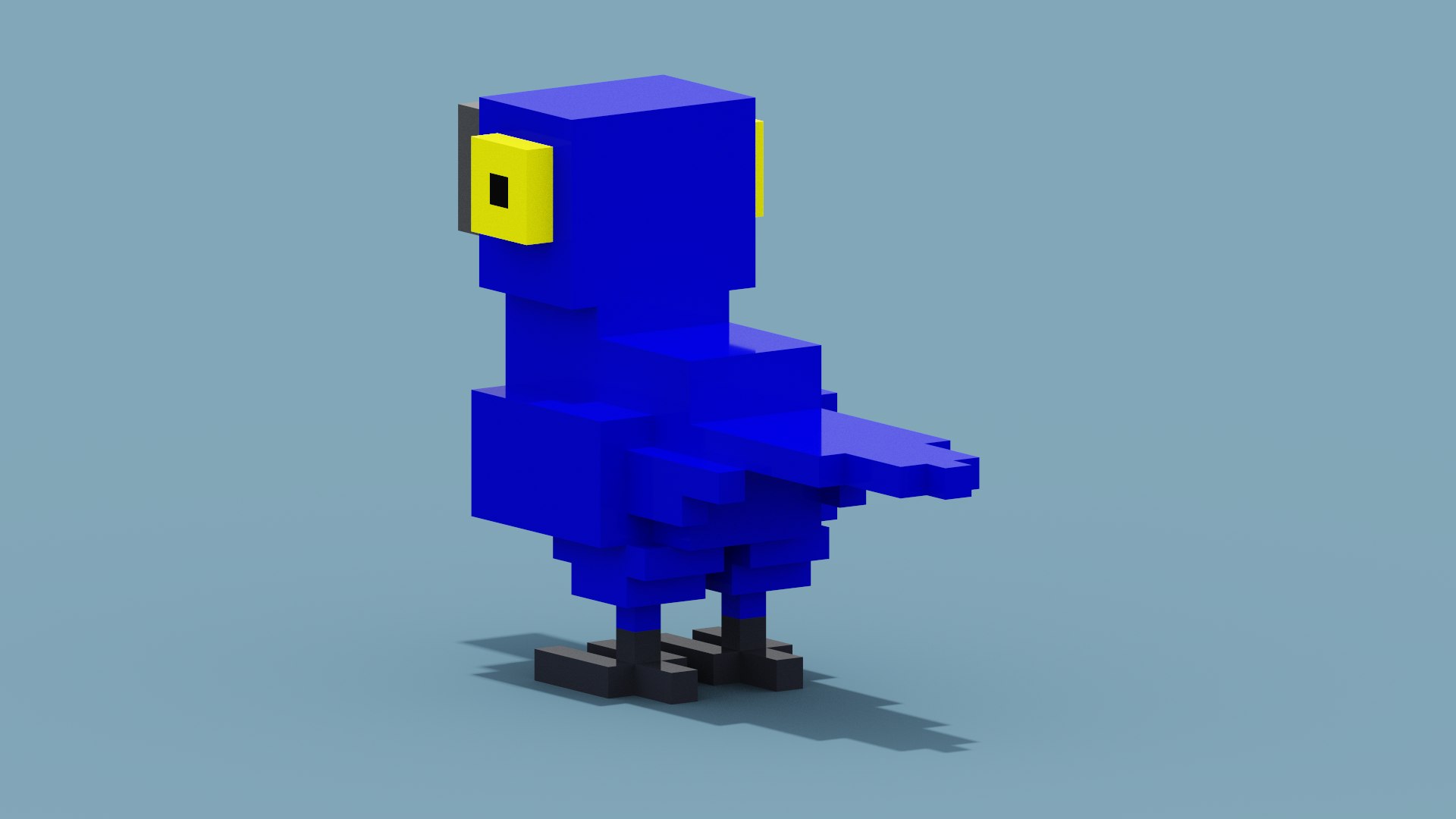 Voxel Blue Parrot Model - TurboSquid 1992480