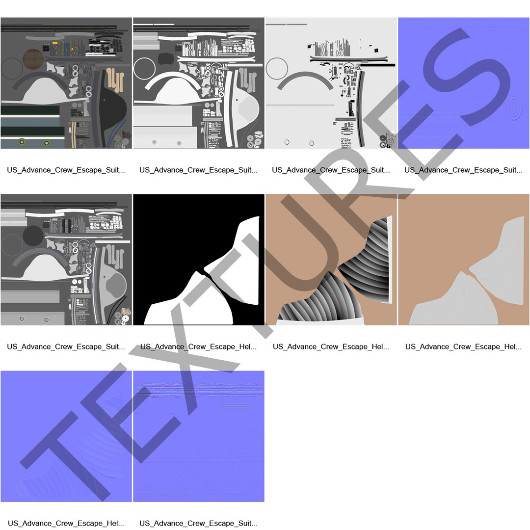 3d model advanced crew escape helmet