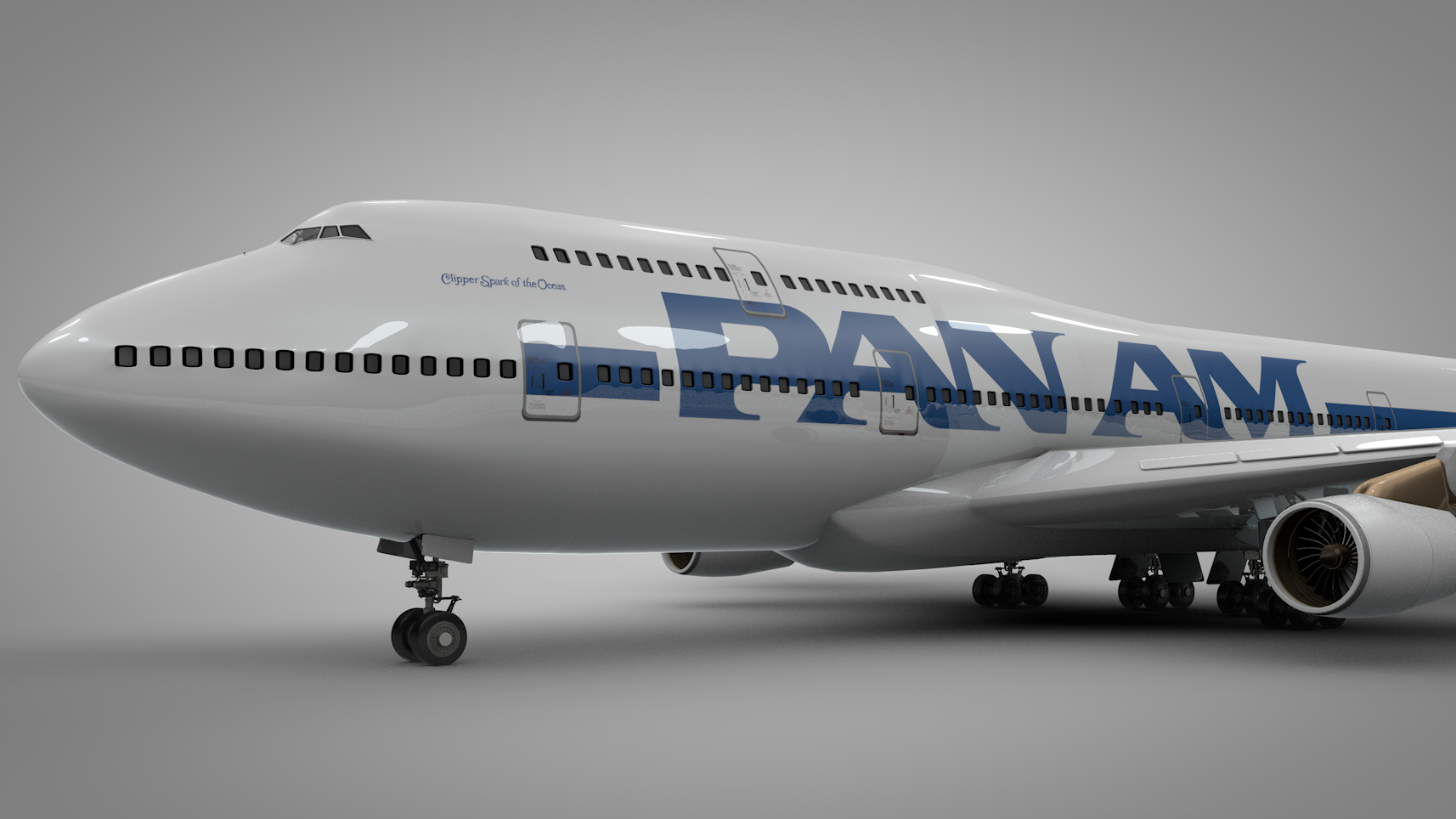 3D model boeing 747-400 pan l111 - TurboSquid 1402480