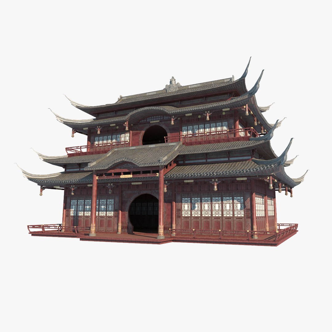 3D The Living Room Of The Great Palace In Ancient Asian Architecture ...