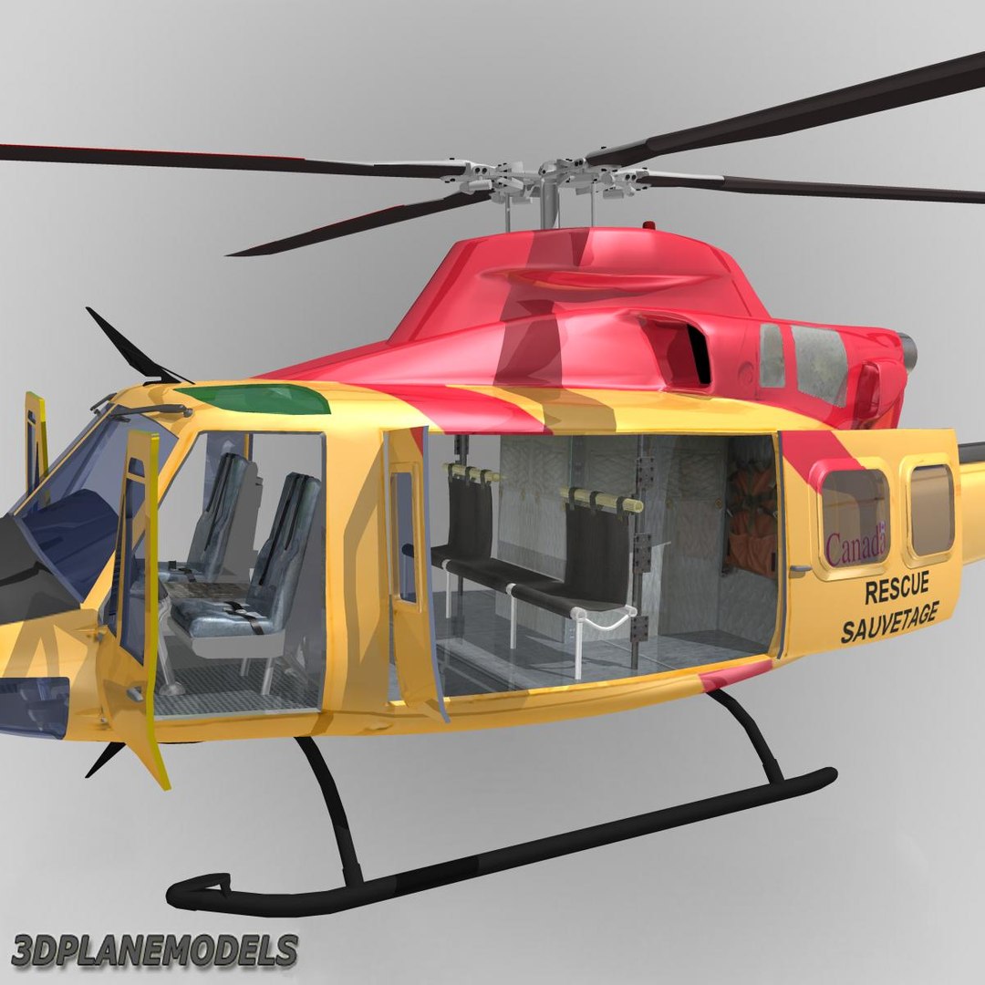 Bell 412 Helicopter Animation Max