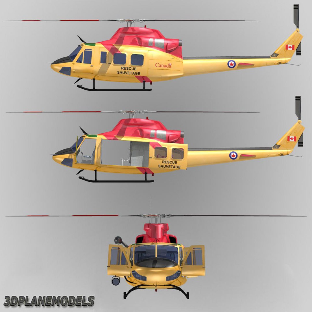 Bell 412 Helicopter Animation Max