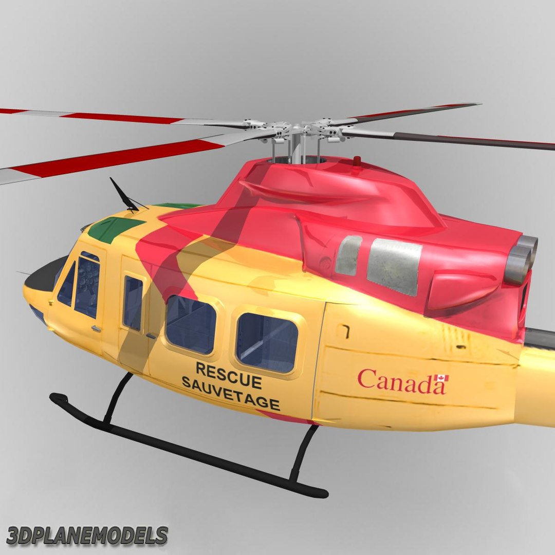 Bell 412 Helicopter Animation Max