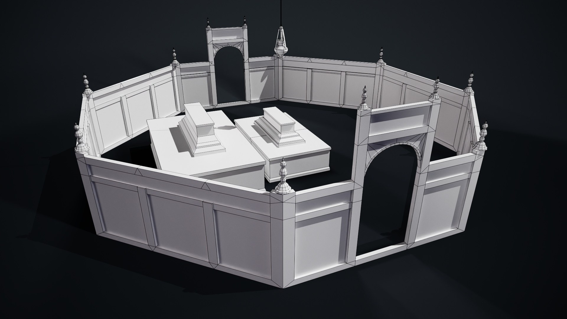 3D Cemetery - TurboSquid 2146435