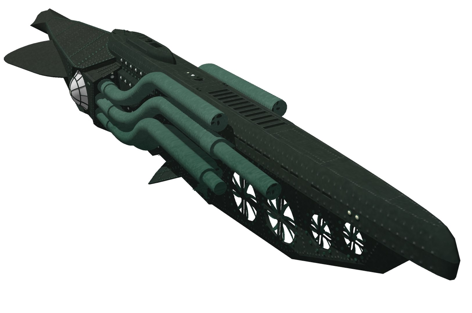 Steampunk Submarine Steam 3d Model