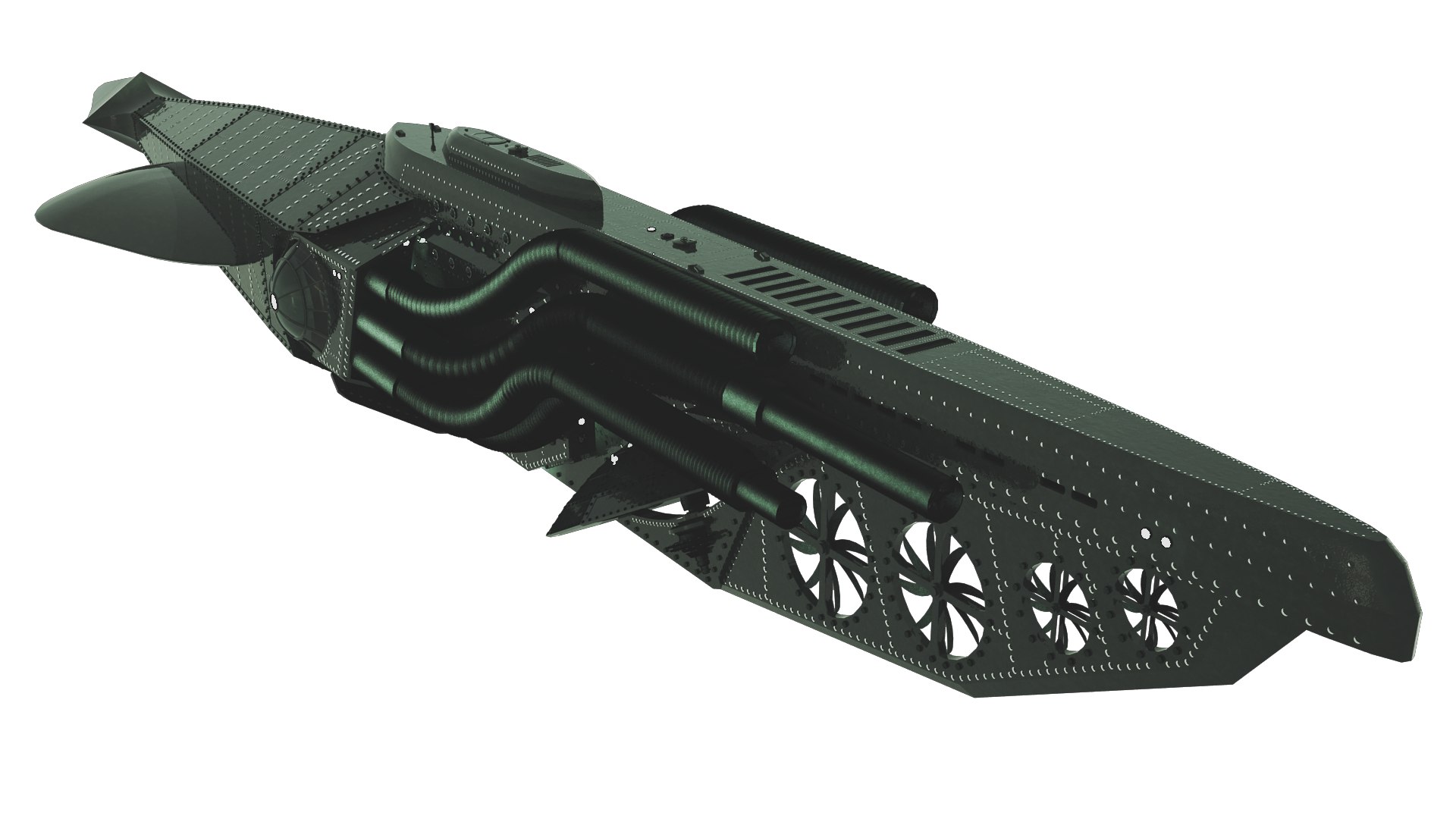 Steampunk Submarine Steam 3d Model