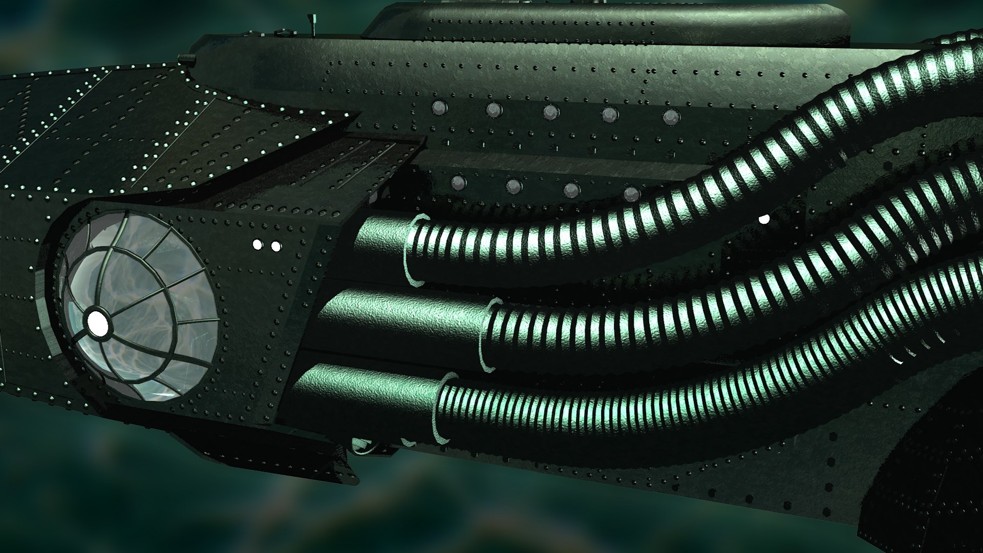 Steampunk Submarine Steam 3d Model