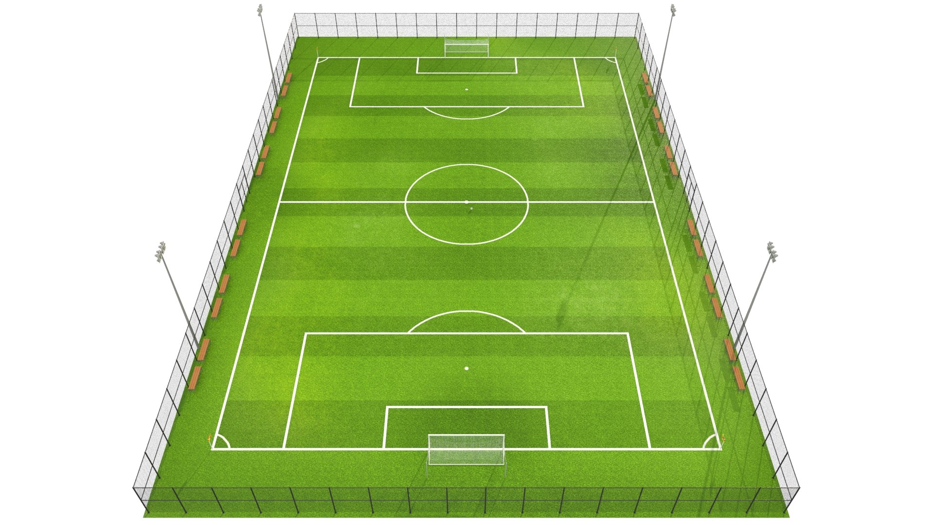 Soccer Field 01 Modelo 3D - TurboSquid 2056981