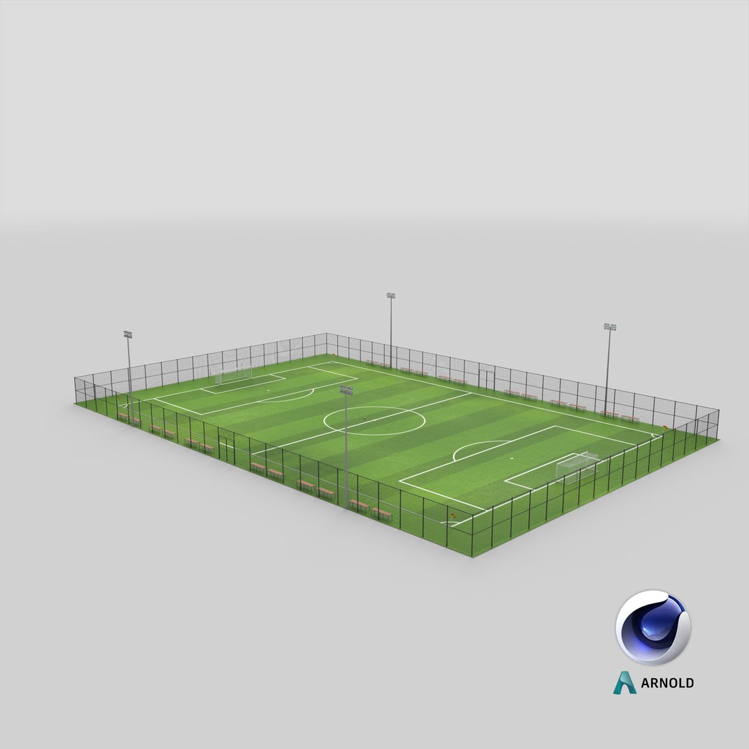 3D Soccer Field 01 Model - TurboSquid 2056981