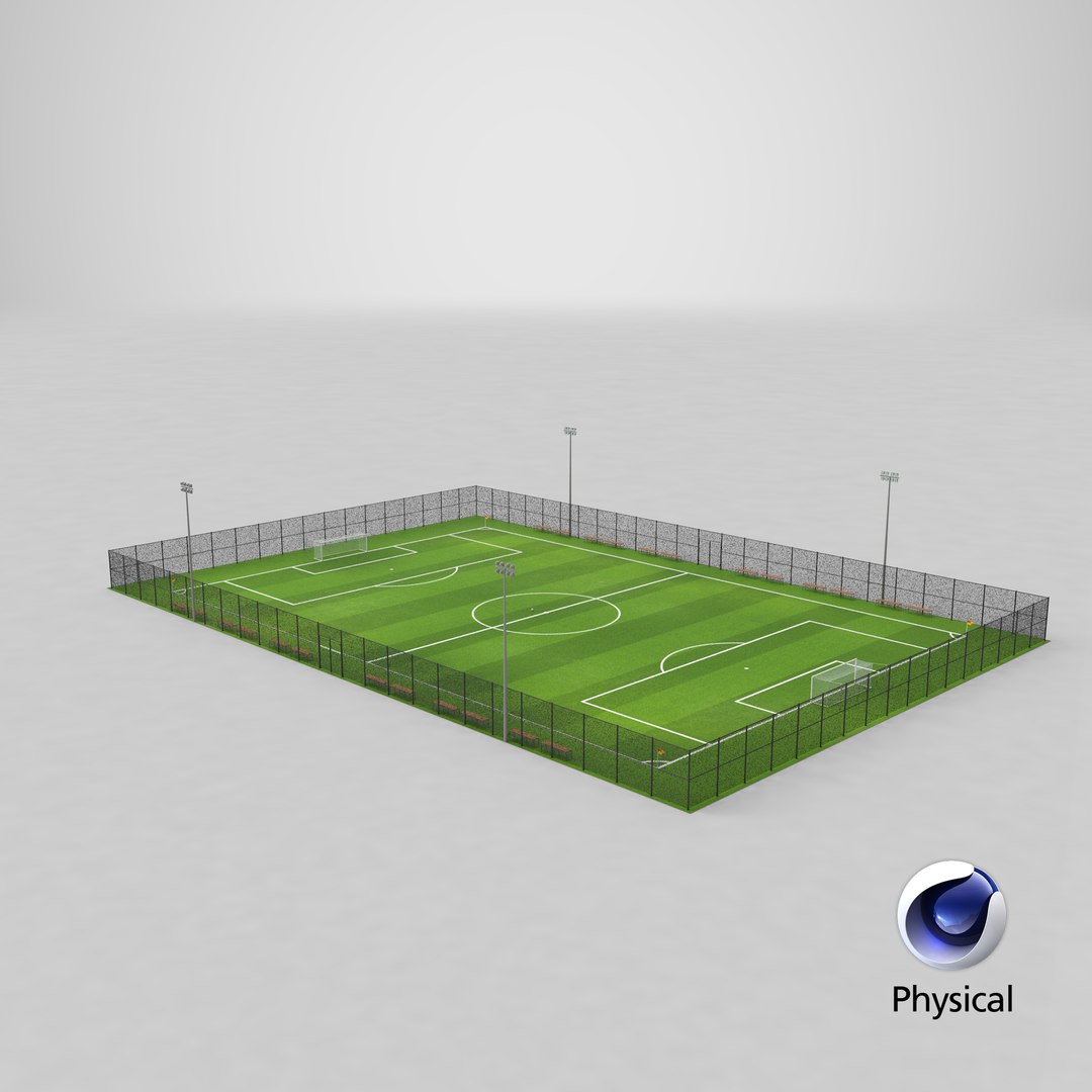 3D Soccer Field 01 Model - TurboSquid 2056981