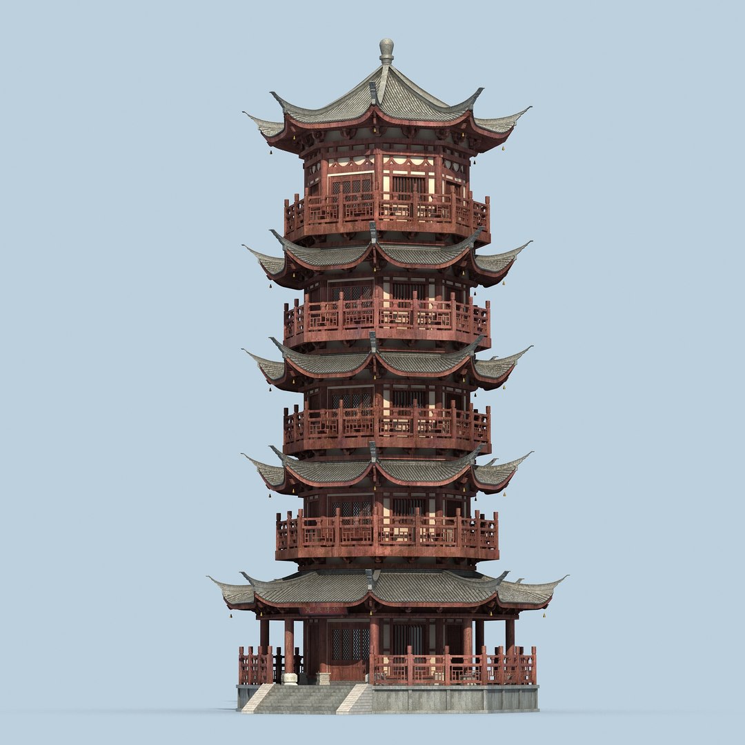 Chinese tower model - TurboSquid 1633075