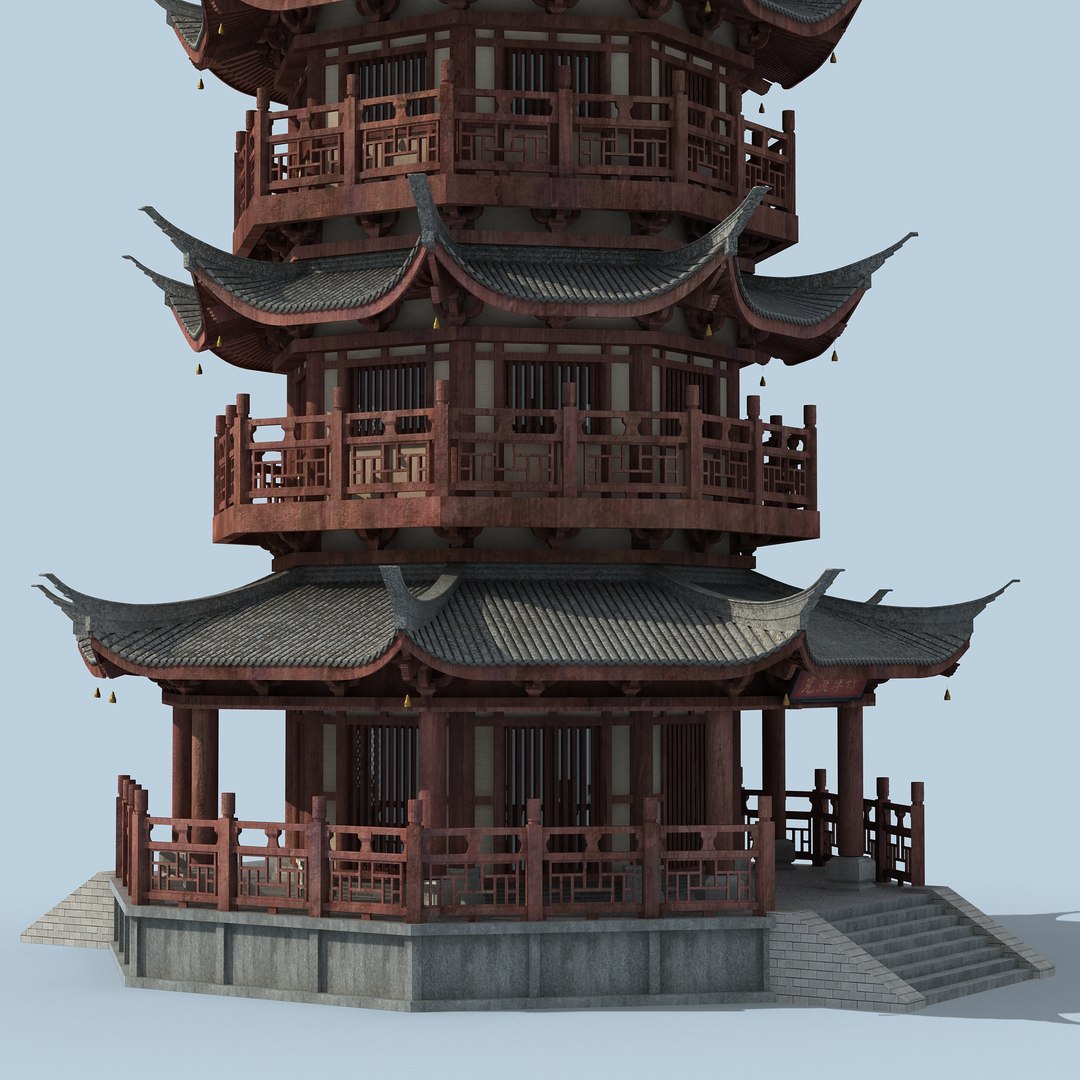 Chinese tower model - TurboSquid 1633075