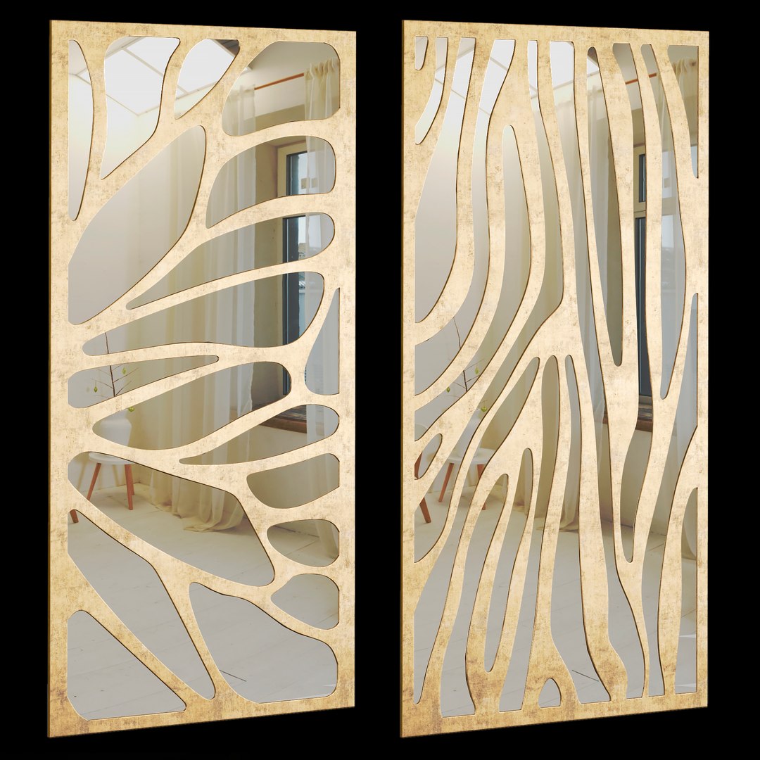 Set Of Decorative Panels 3 3D - TurboSquid 2233307