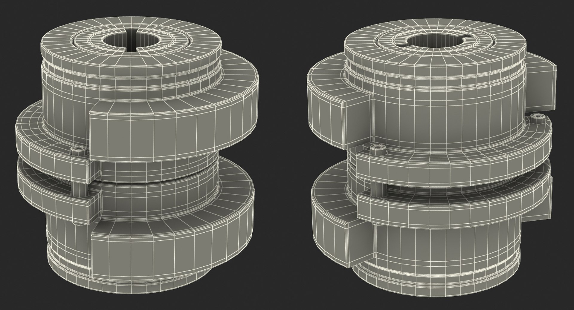 3d model of industrial painted joint 5