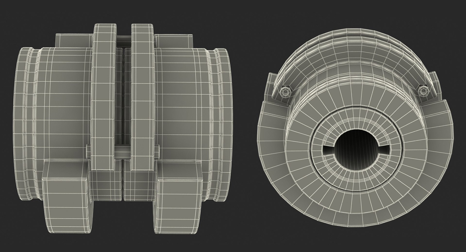 3d model of industrial painted joint 5