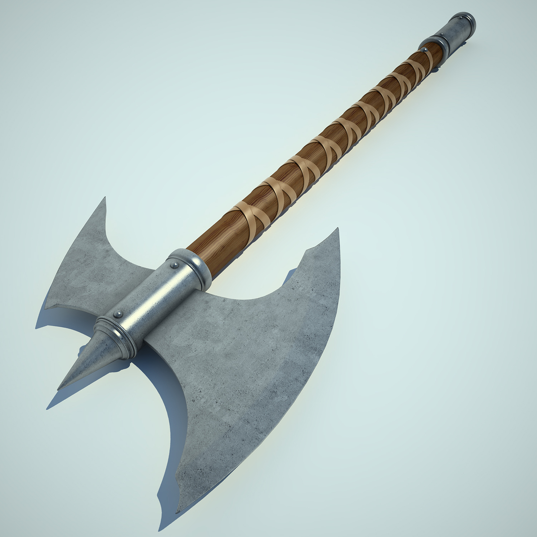 3d model battle axe