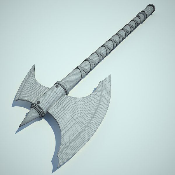 3d model battle axe