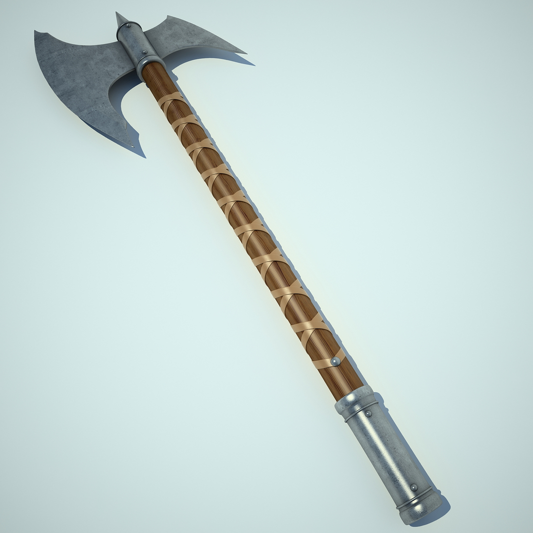 3d model battle axe