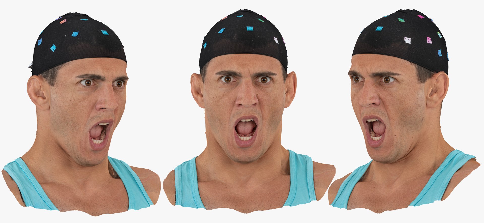 3D Mike Human Head Rage - TurboSquid 1593056