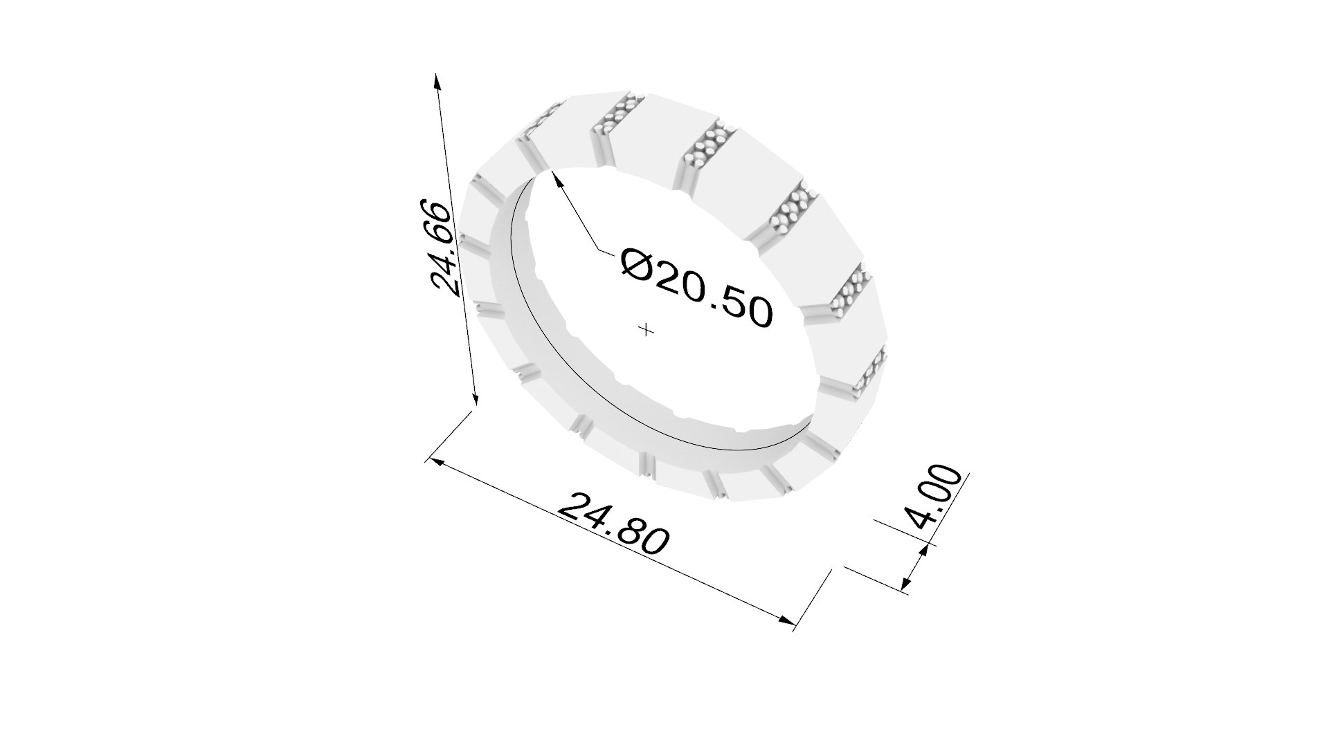 3D Model Geometric Spark Cluster Ring JDBCo - TurboSquid 2346451