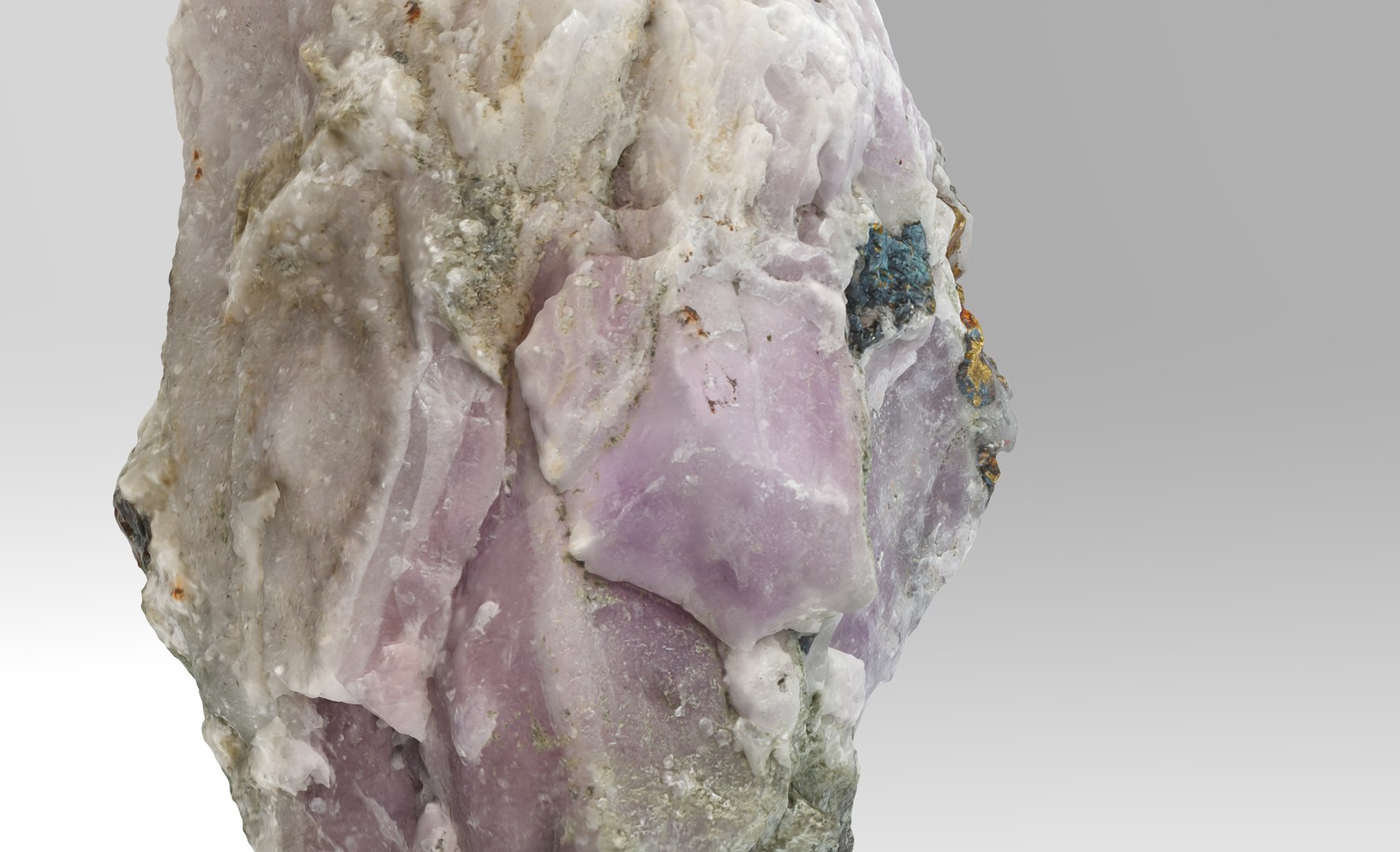 3D Model Amethyst With Chalcopyrite - TurboSquid 2065929