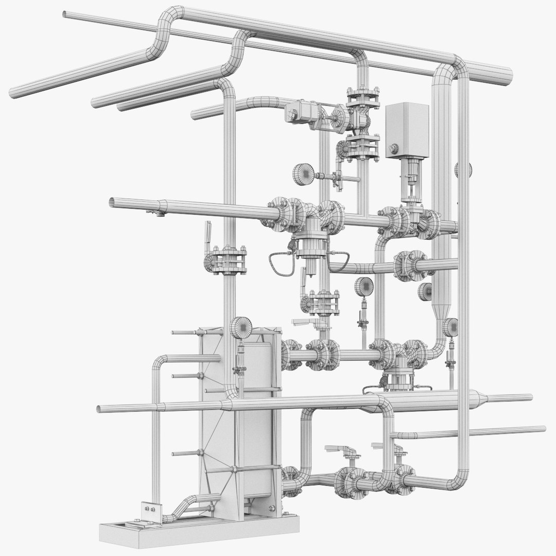 3D Industrial Pipes - TurboSquid 1597124