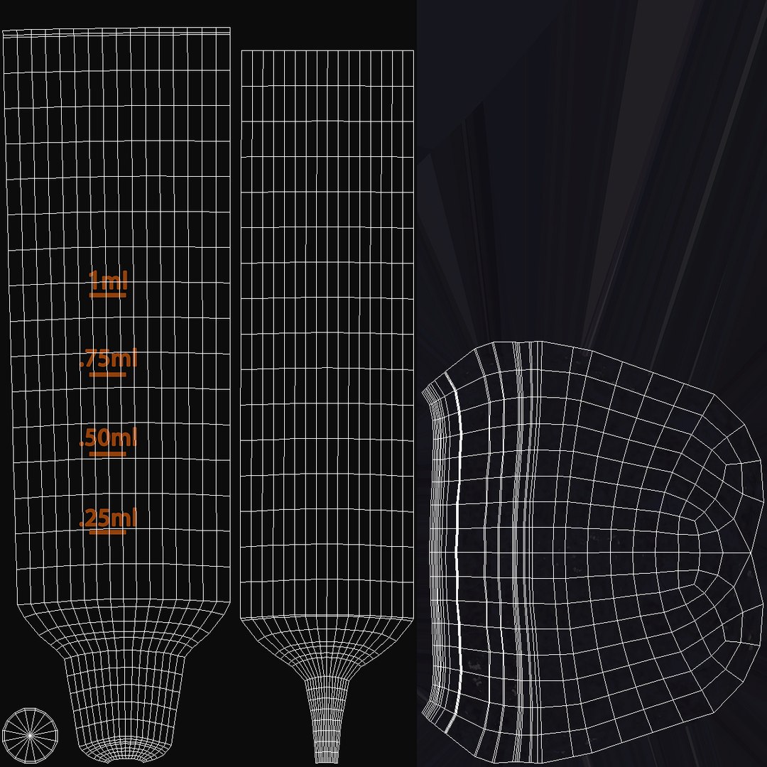 Straight Tip Calibrated Medicine Dropper 1ml 3D model - TurboSquid 1804861